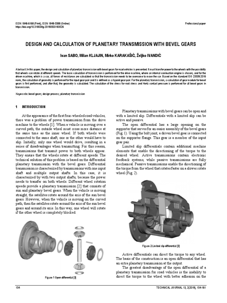 Design and Calculation of Planetary Transmission W | Download Free PDF ...