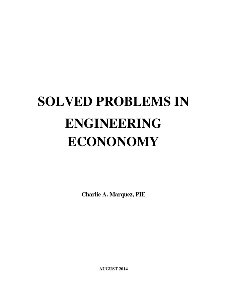 Solved Problems in Engineering Economy | PDF | Depreciation | Interest