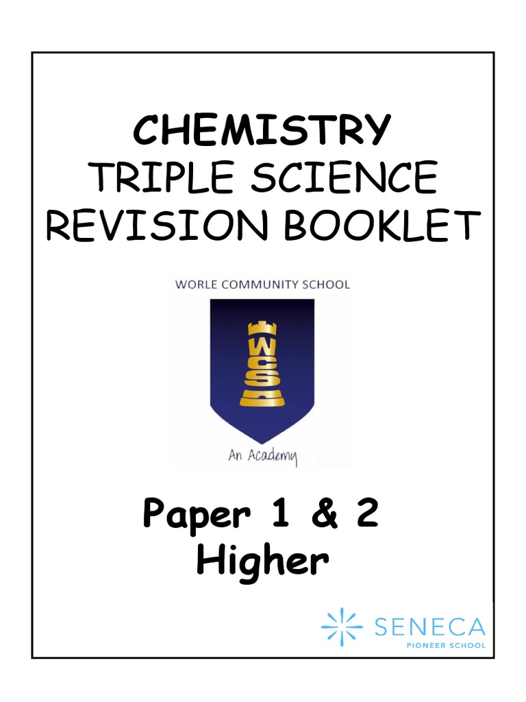 Chemistry Revision Booklet: Triple Science | PDF | Chemical Bond ...