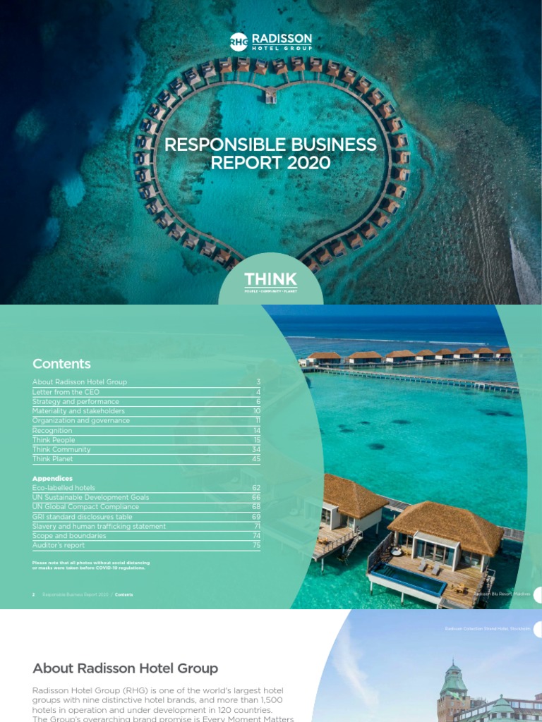 Responsible Business Radisson Hotel Group | PDF | Sustainability ...