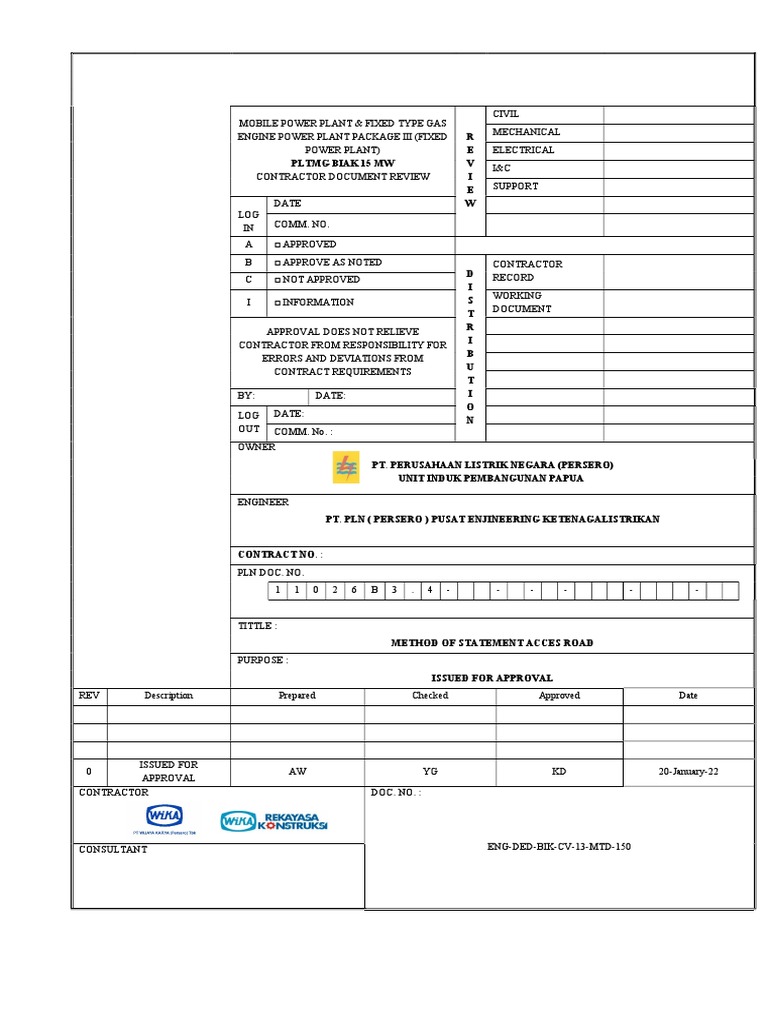 Access Road Method Statement | PDF