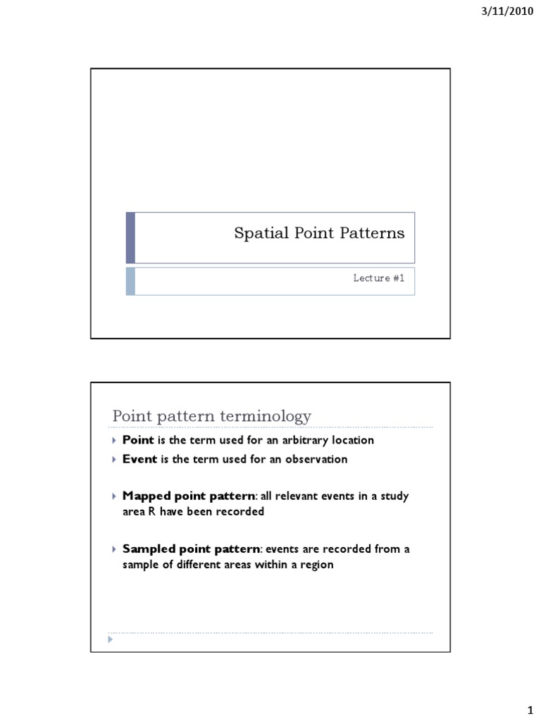 Spatial Point Patterns | PDF | Spatial Analysis | Statistics