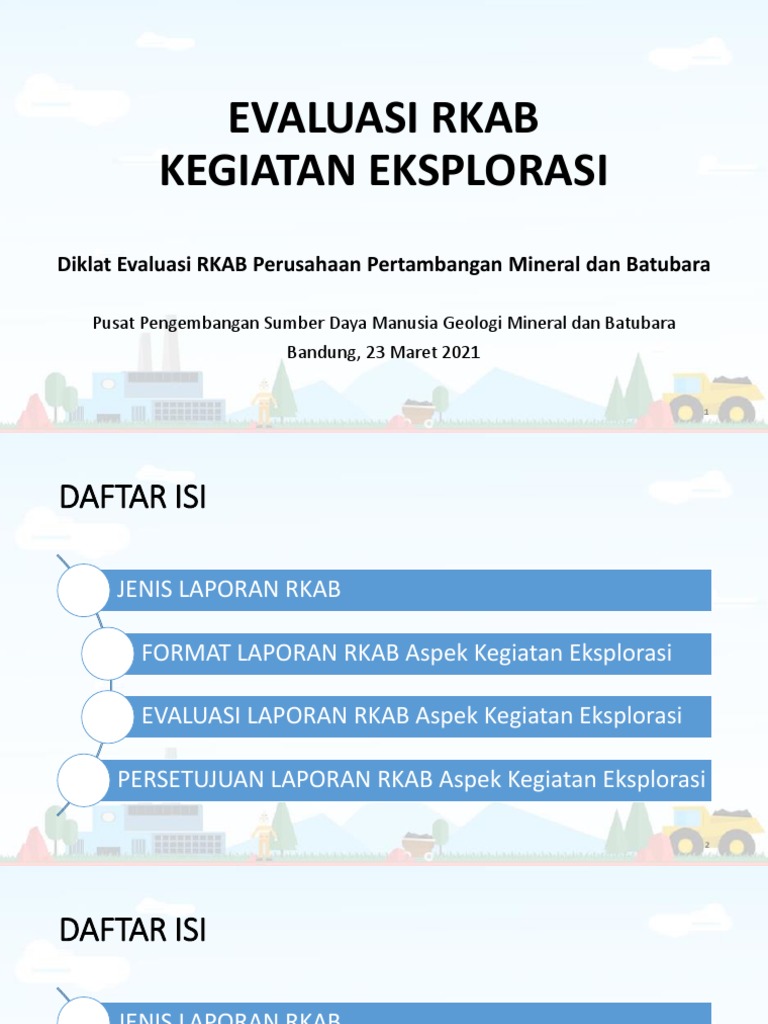 Evaluasi RKAB Eksplorasi Tambang | PDF | Sains & Matematika