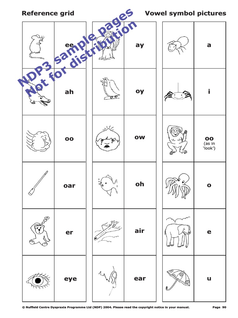 Ndp3 Assess Vowel Grid | PDF