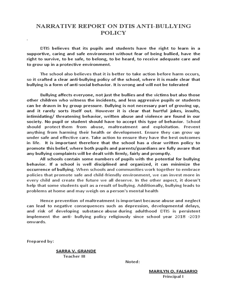 Promoting a Supportive and Safe Learning Environment: A Narrative ...