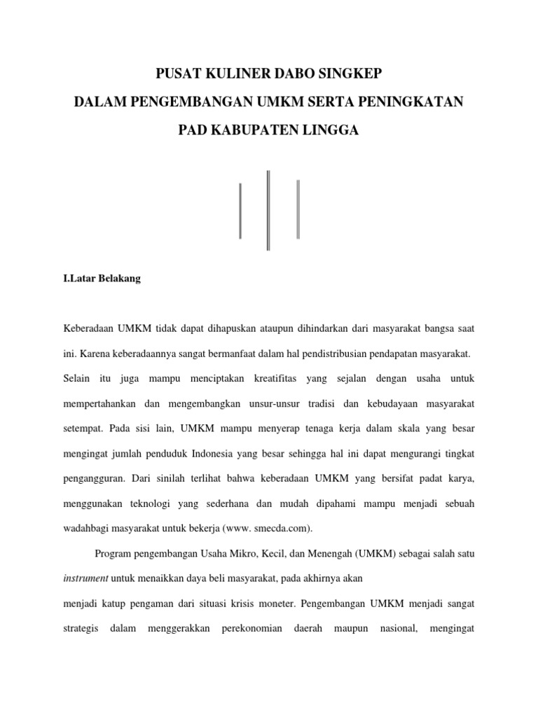 PUSAT KULINER DABO SINGKEP-dikonversi | PDF | Sains & Matematika