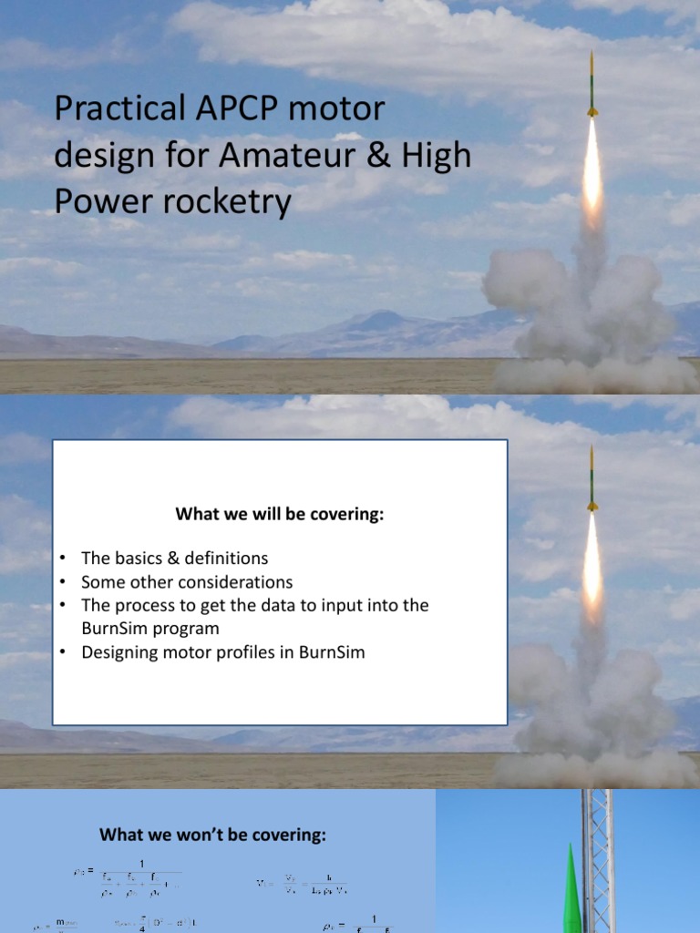 APCP Motor Design for Amateur Rocketry | PDF | Rocket Engine | Rocket ...