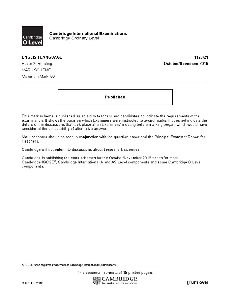 Cambridge Ordinary Level | PDF