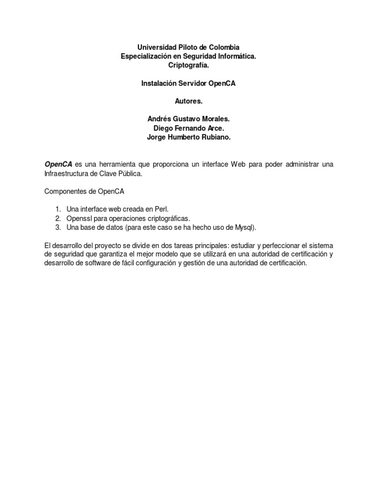 Instalación OpenCA | PDF | Perl | C (lenguaje de programación)