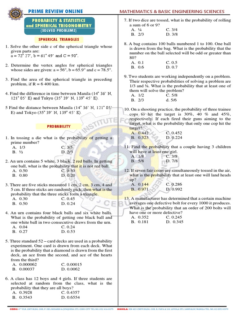 Probability and Statistics Lecture Notes | PDF | Probability | Triangle