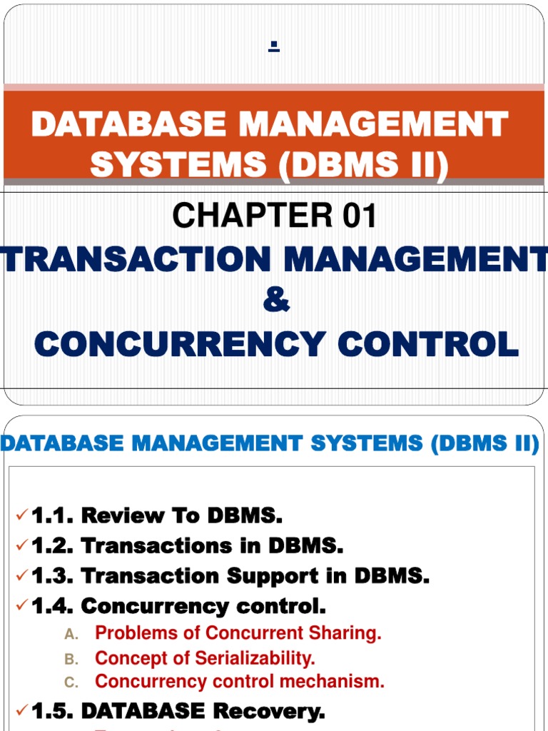 1 - Dbms II - Revised | Download Free PDF | Databases | Database Transaction