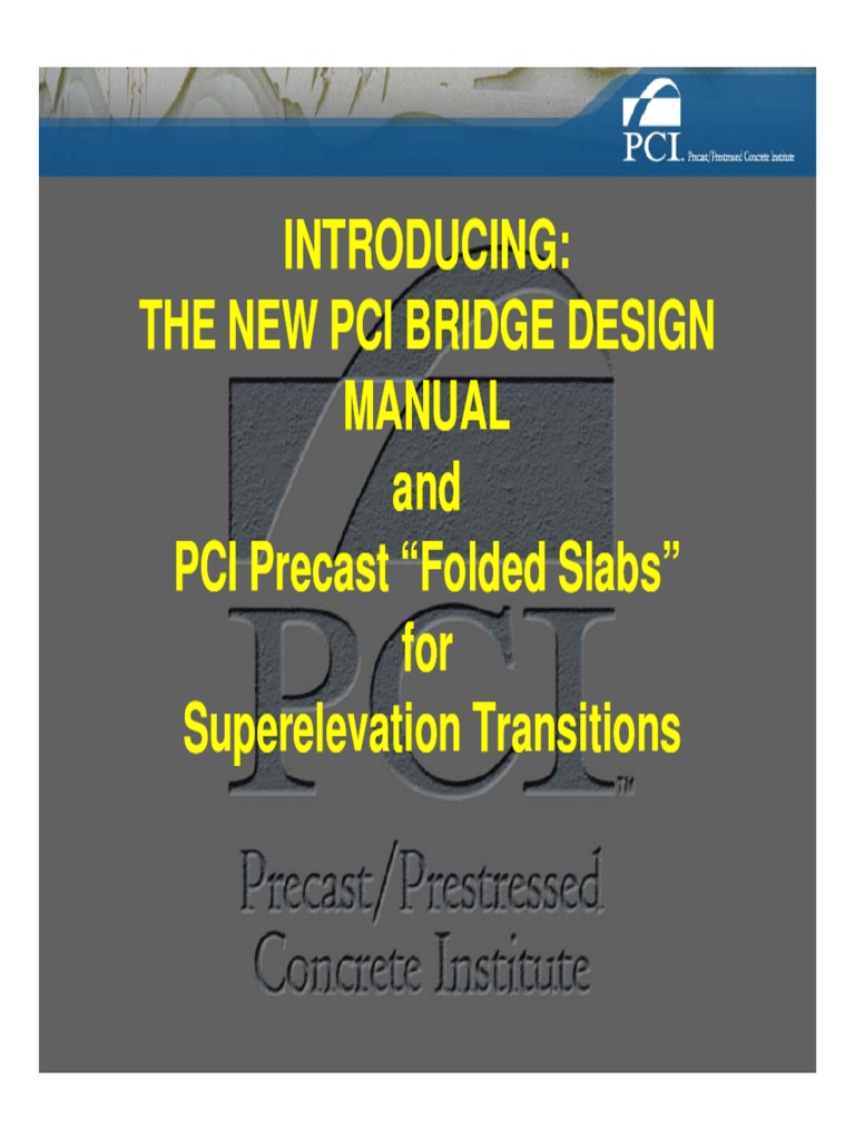 Introducing New PCI Bridge Design Manual | PDF | Prestressed Concrete ...