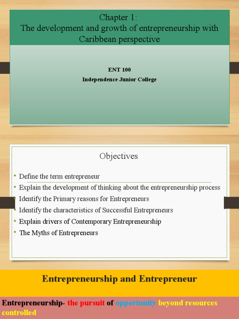 Entrepreneurship - Chapter 1 | PDF | Entrepreneurship | Economies
