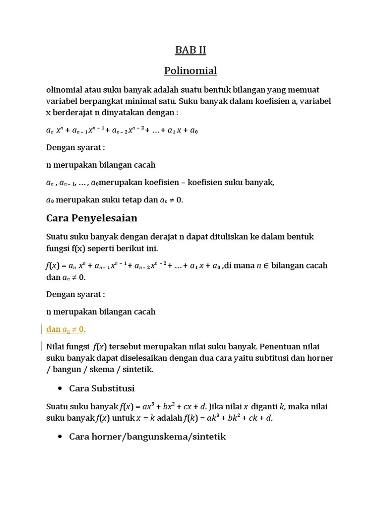 Polinomial | PDF