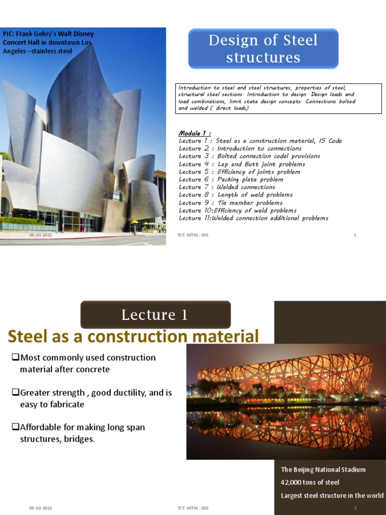 Design of Steel Structures: Concert Hall in Downtown Los | PDF | Steel ...