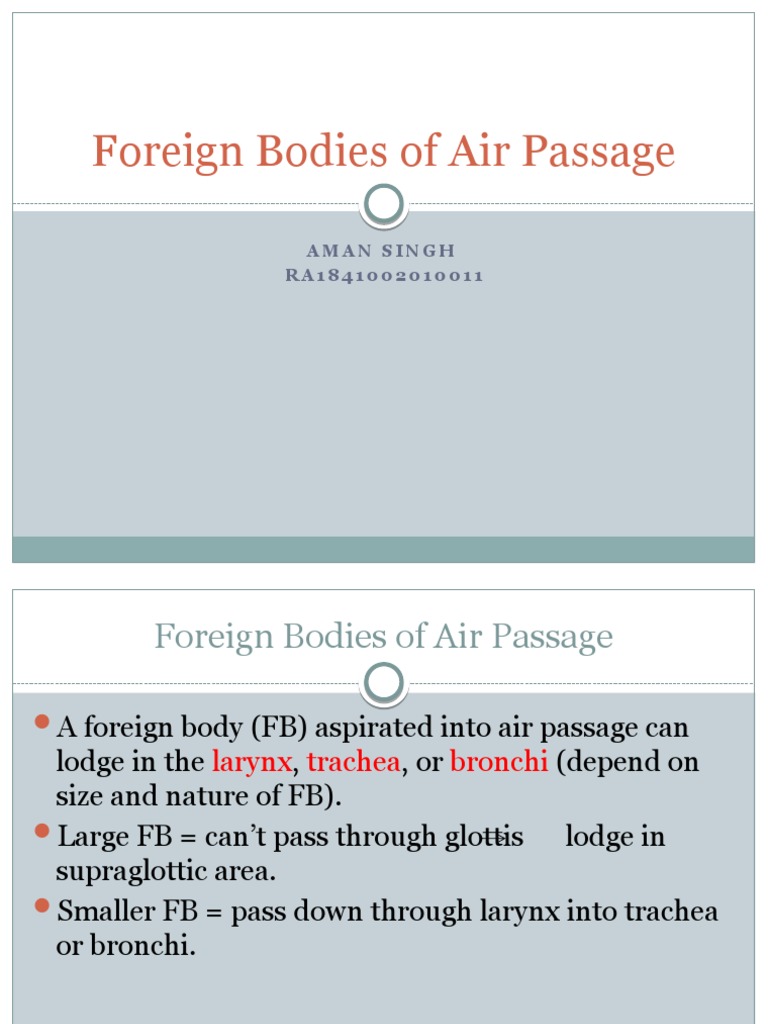 FBOA-Etiology and Clinical Features | PDF | Respiratory Tract | Larynx