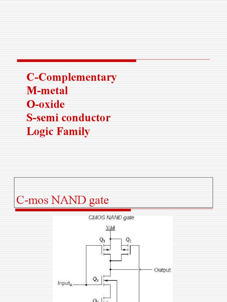 CMOS NAND Gate Logic Explained | PDF | Teaching Methods & Materials
