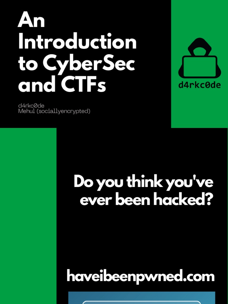 An To Cybersec and CTFS: D4Rkc0De Mehul (Sociallyencrypted) | PDF | Security | Computer Security