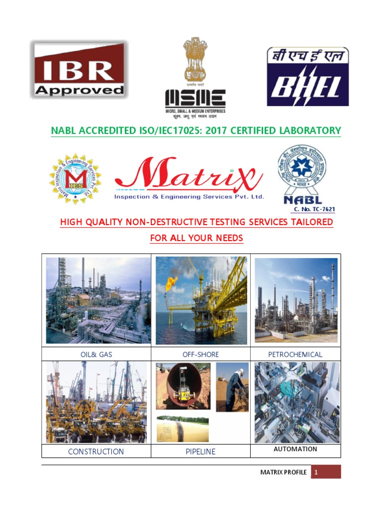 Matrix Inspection | PDF | Nondestructive Testing | Mechanical Engineering