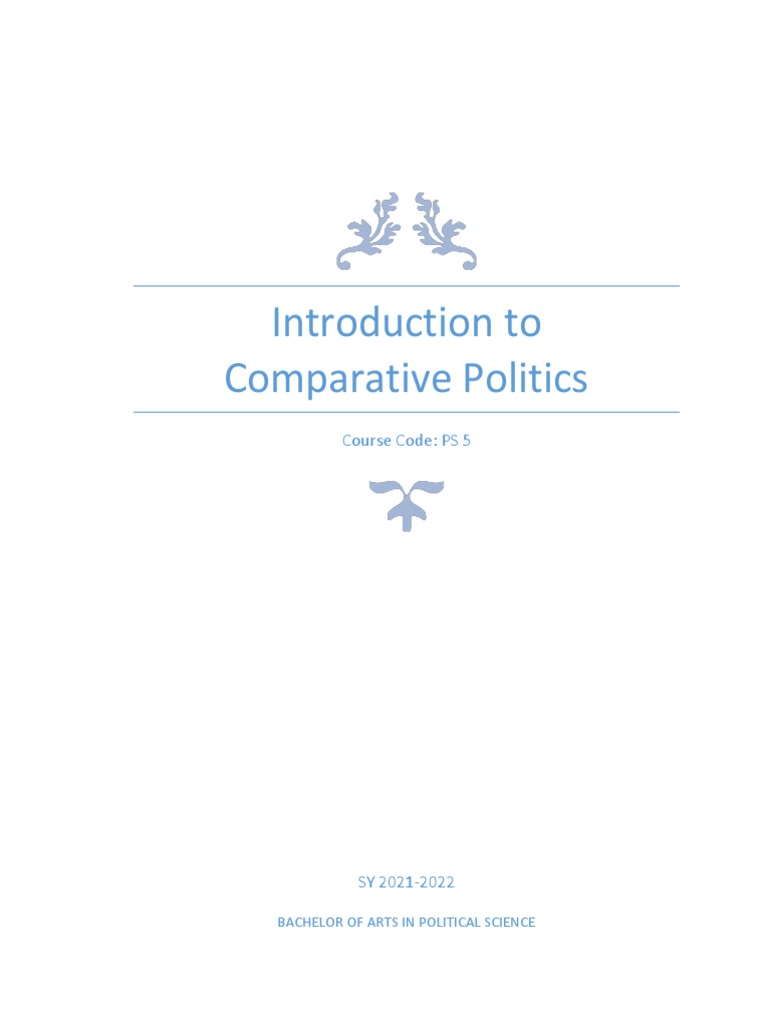 Module in Introduction To Comparative Politics | PDF | State (Polity ...