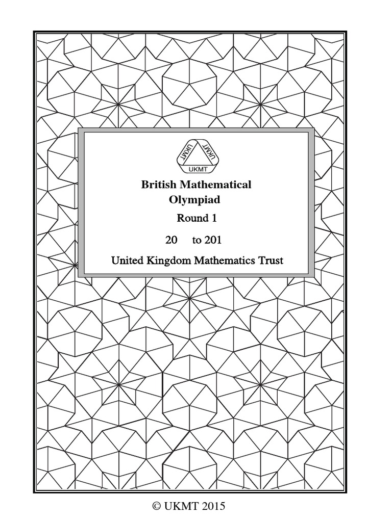 UKMT - British Mathematical Olympiad Round 1 2011-2014-UKMT (2015 ...