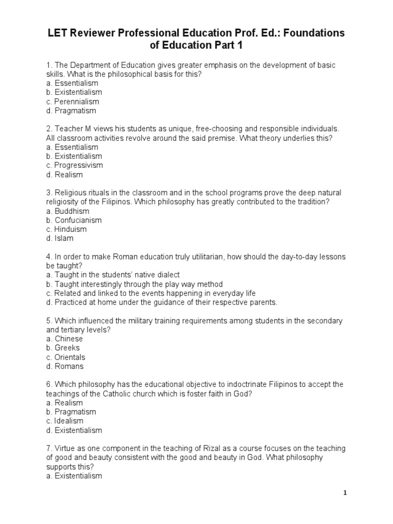 Prof Ed | PDF | Learning | Thought