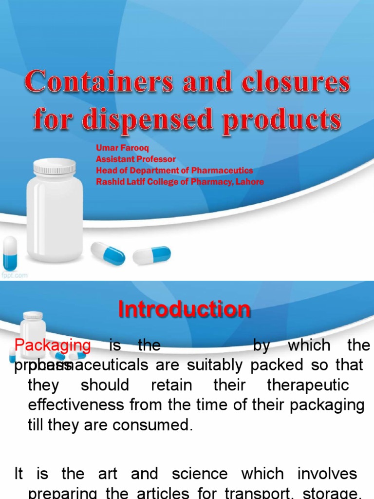 1container and Closure | PDF | Materials | Chemistry