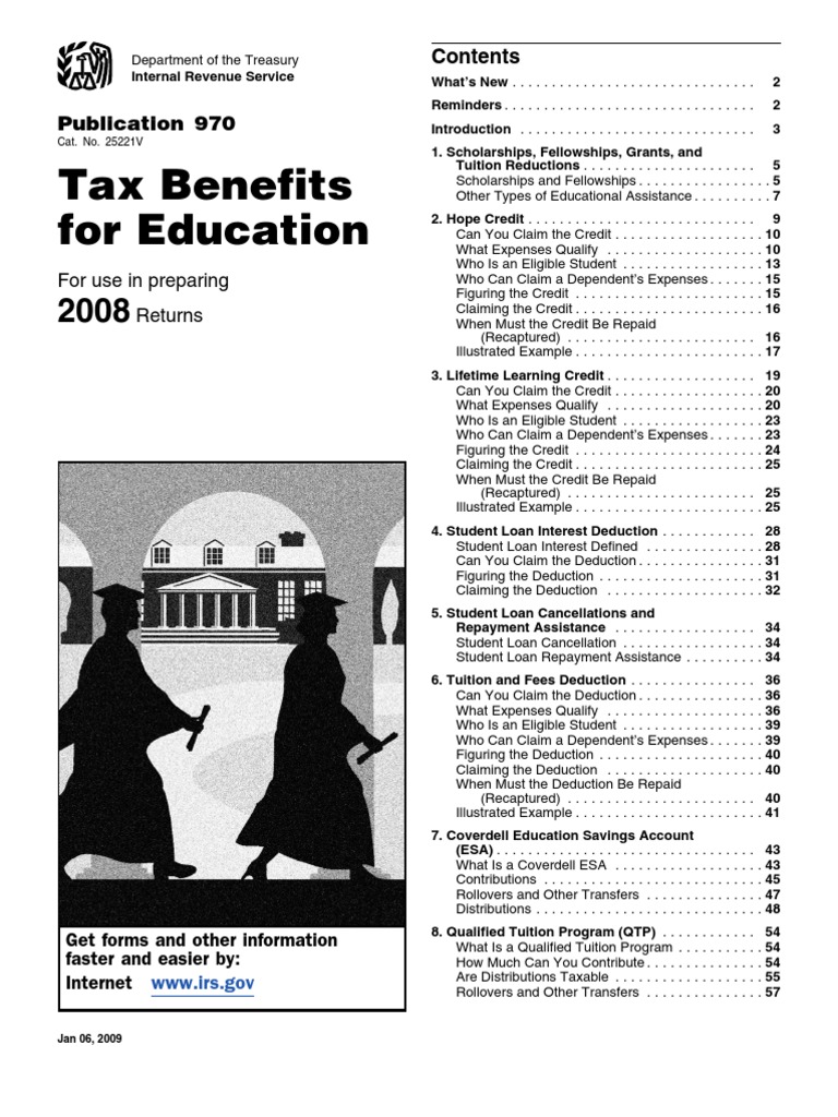 2008 Education Tax Benefits Guide | PDF | Irs Tax Forms | Income Tax In ...