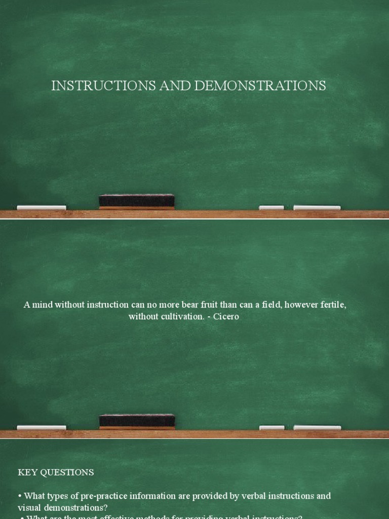 Effective Verbal and Visual Instruction Techniques | PDF | Perception ...