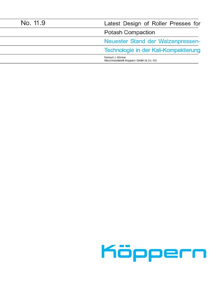 Latest Design Potash Compactor 01 | PDF
