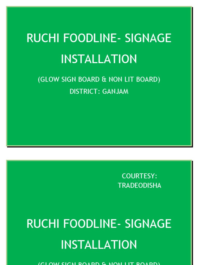 Ruchi Foodline-Signage Installation: (Glow Sign Board & Non Lit Board ...