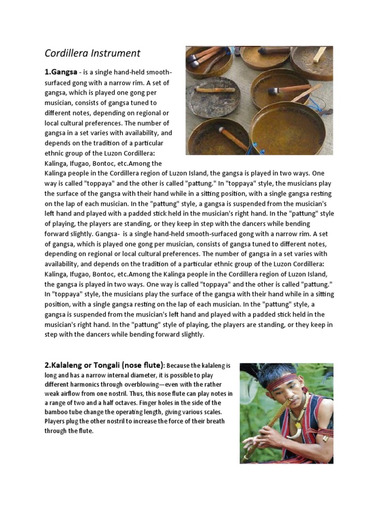 Cordillera Instrument: 1.gangsa | Download Free PDF | Musical ...