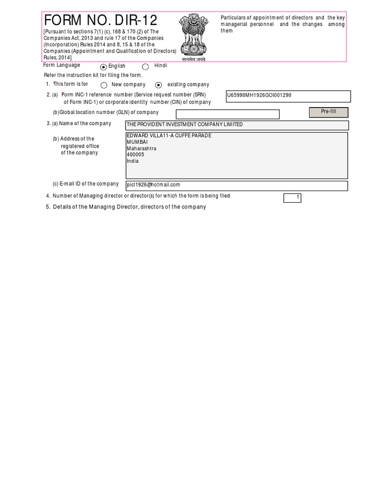 Form DIR-12-31102017 - Signed | PDF | Government | Business
