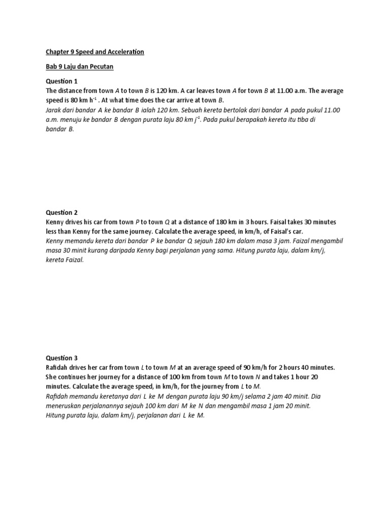 Chapter 9 Speed and Acceleration | PDF | Rates | Scientific Observation