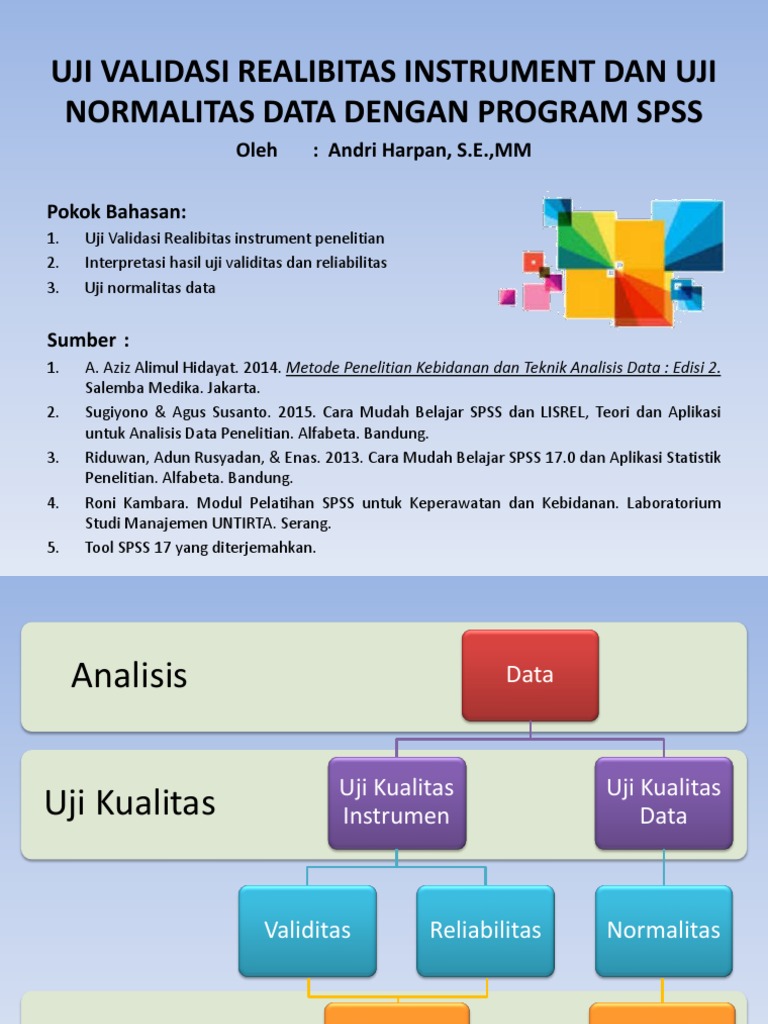 Pert. 10 Uji Validitas Reliabilitas Instrumen Dan Normalitas Data | PDF | Metode & Bahan Ajar