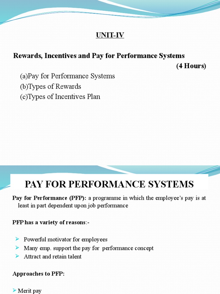Rewards, Incentives and Pay For PS | PDF | Piece Work | Incentive