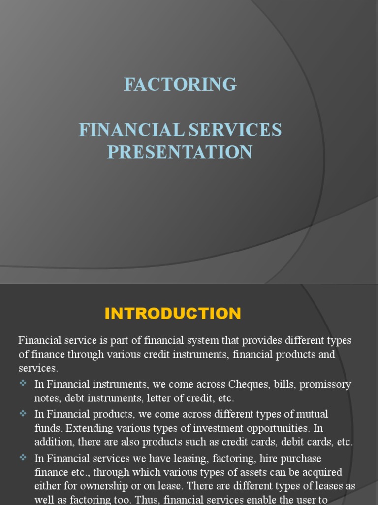 Factoring FS | PDF | Factoring (Finance) | Finance & Money Management