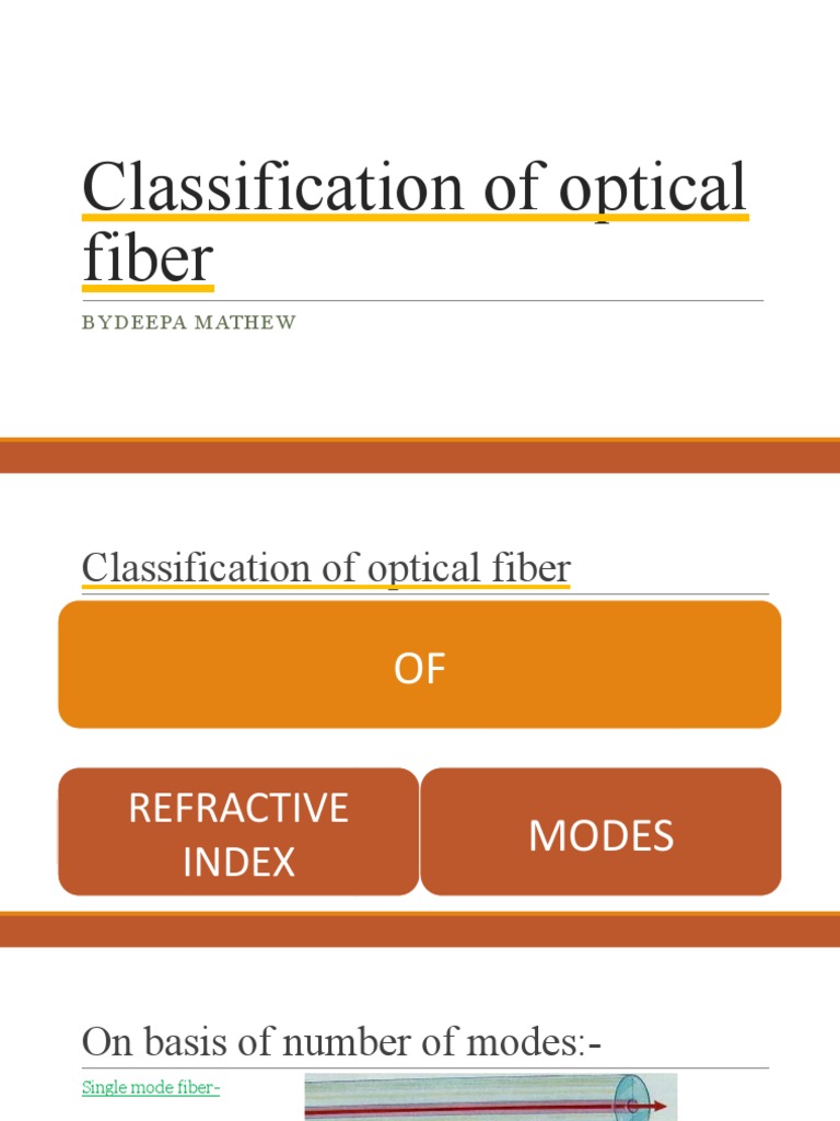 Optical Fiber Types and Classification | PDF | Optical Fiber | Optics