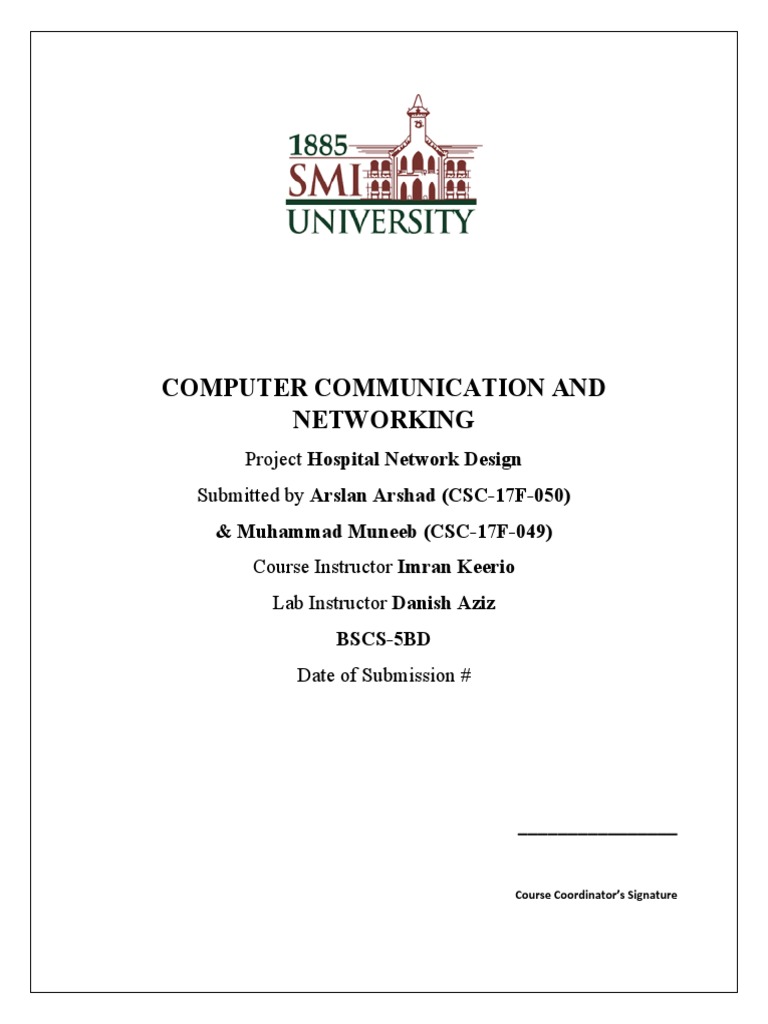 Hospital Network Design Project Report Pdf Computer Network Ip