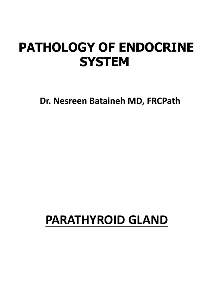 Pathology of Endocrine System: Dr. Nesreen Bataineh MD, Frcpath | PDF | Parathyroid Gland ...