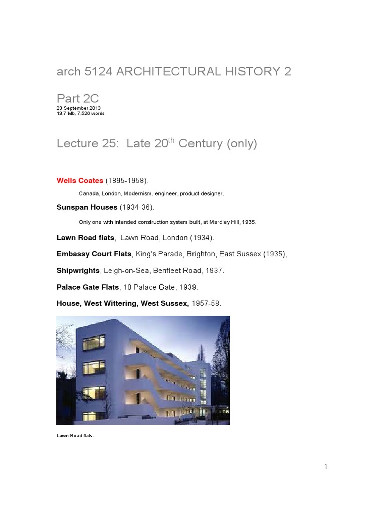 Architectural History 2C | PDF | Design | Architect