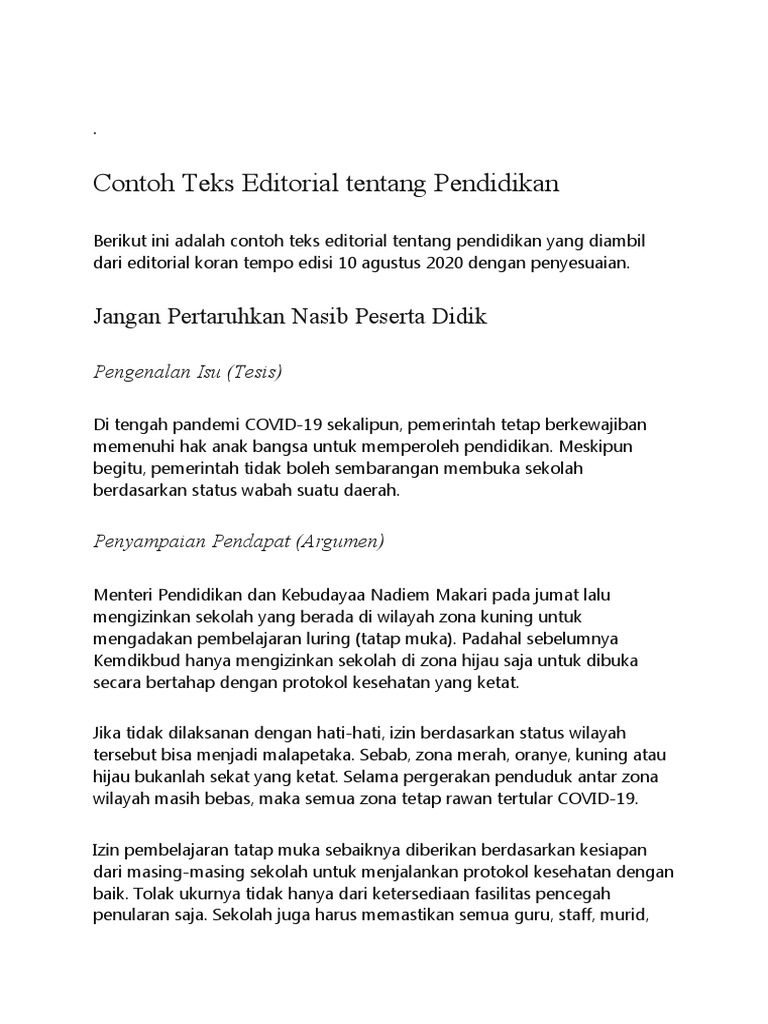 Teks Editorial | PDF