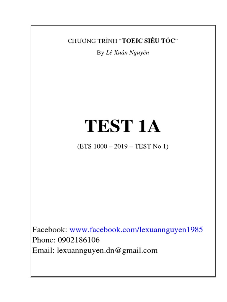 1a - Test Book | PDF