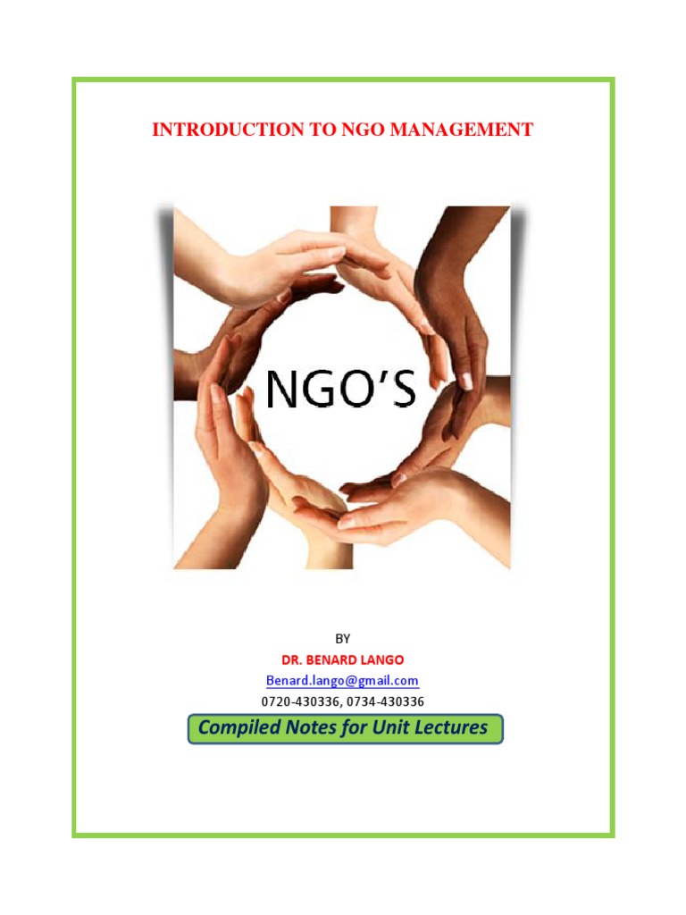 Introduction to NGO Management | PDF | Non Governmental Organization ...