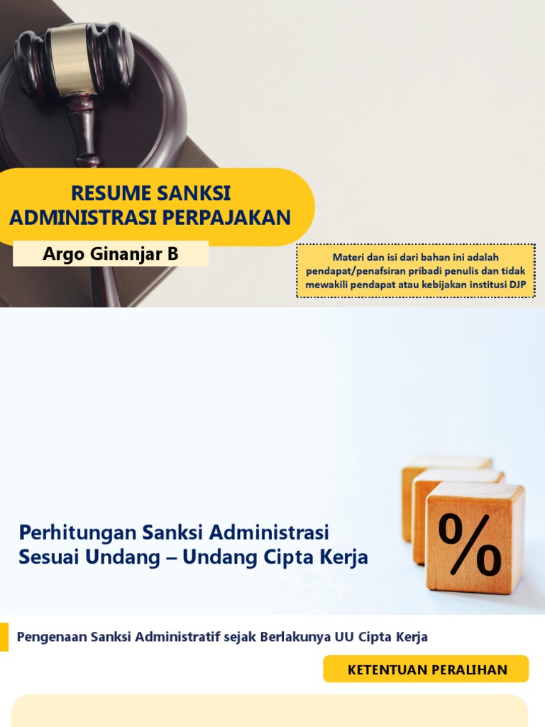 MENGENAL SANKSI ADMINISTRASI BERDASARKAN UNDANG-UNDANG CIPTA KERJA | PDF