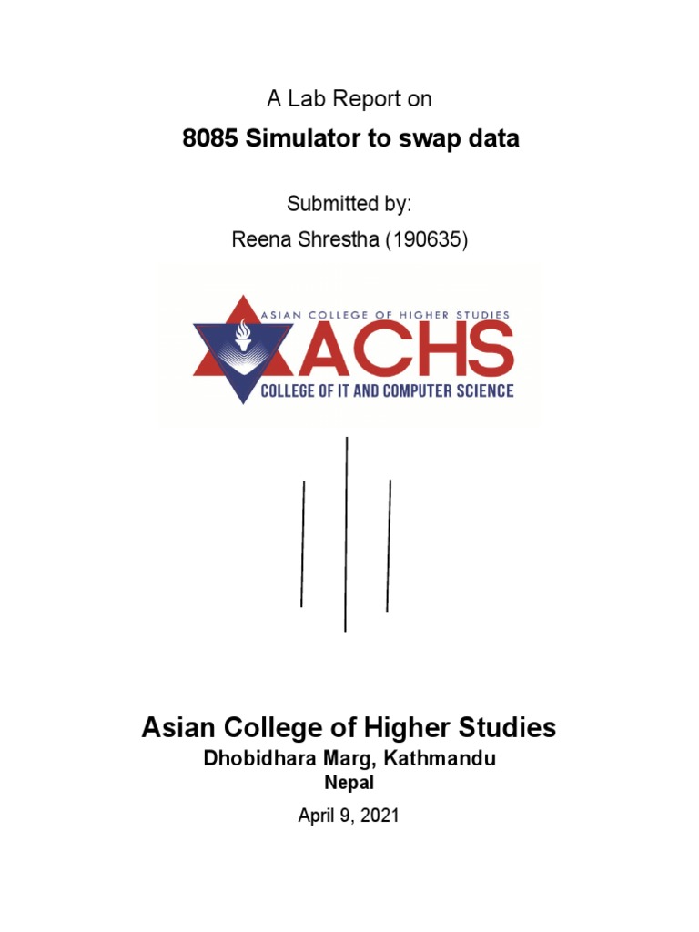 Lab Report Of Microprocessor Pdf