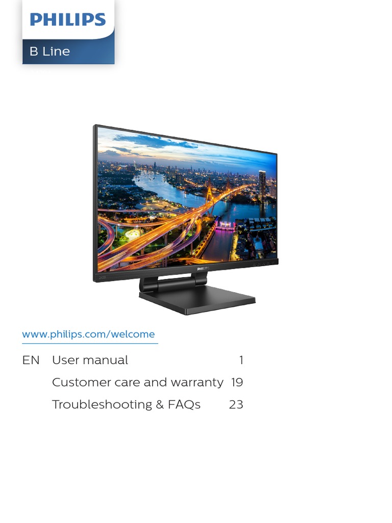 Philips 242b1tc 00 ENG User Manual | PDF | Usb | Computer Monitor