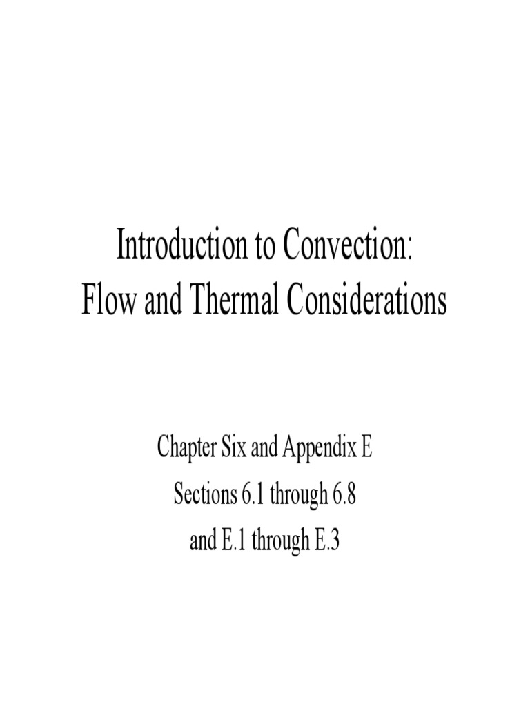 Introduction To Convection: Flow and Thermal Considerations | Download Free PDF | Boundary Layer ...