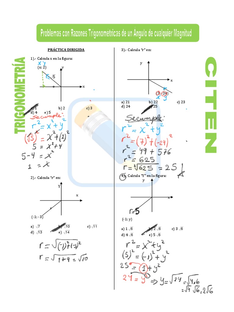 RT Angulo en Cualquier Magnitud Citen | PDF | Geometría Elemental ...