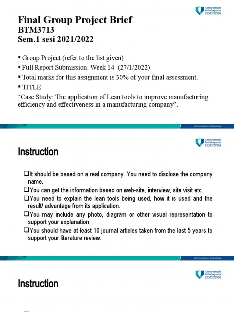 BTM3713 Final Group Project Brief | PDF